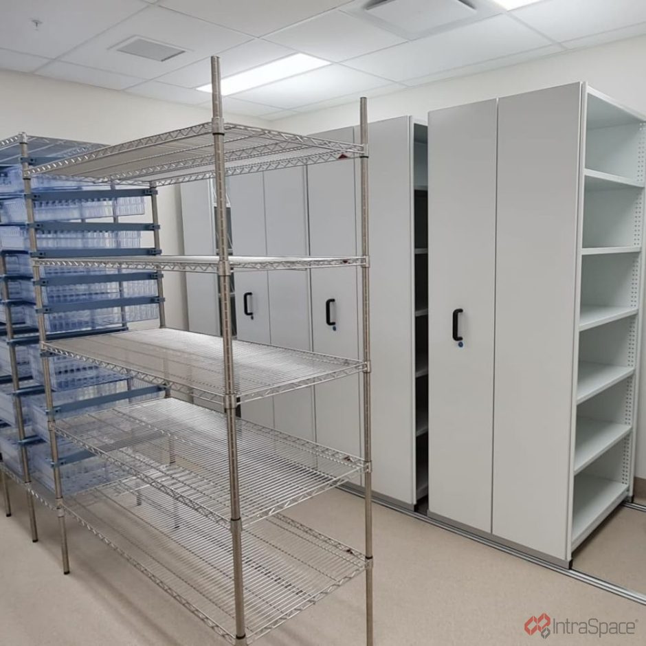 IntraMed Wire Shelving - Chrome & Stainless Steel - IntraSpace